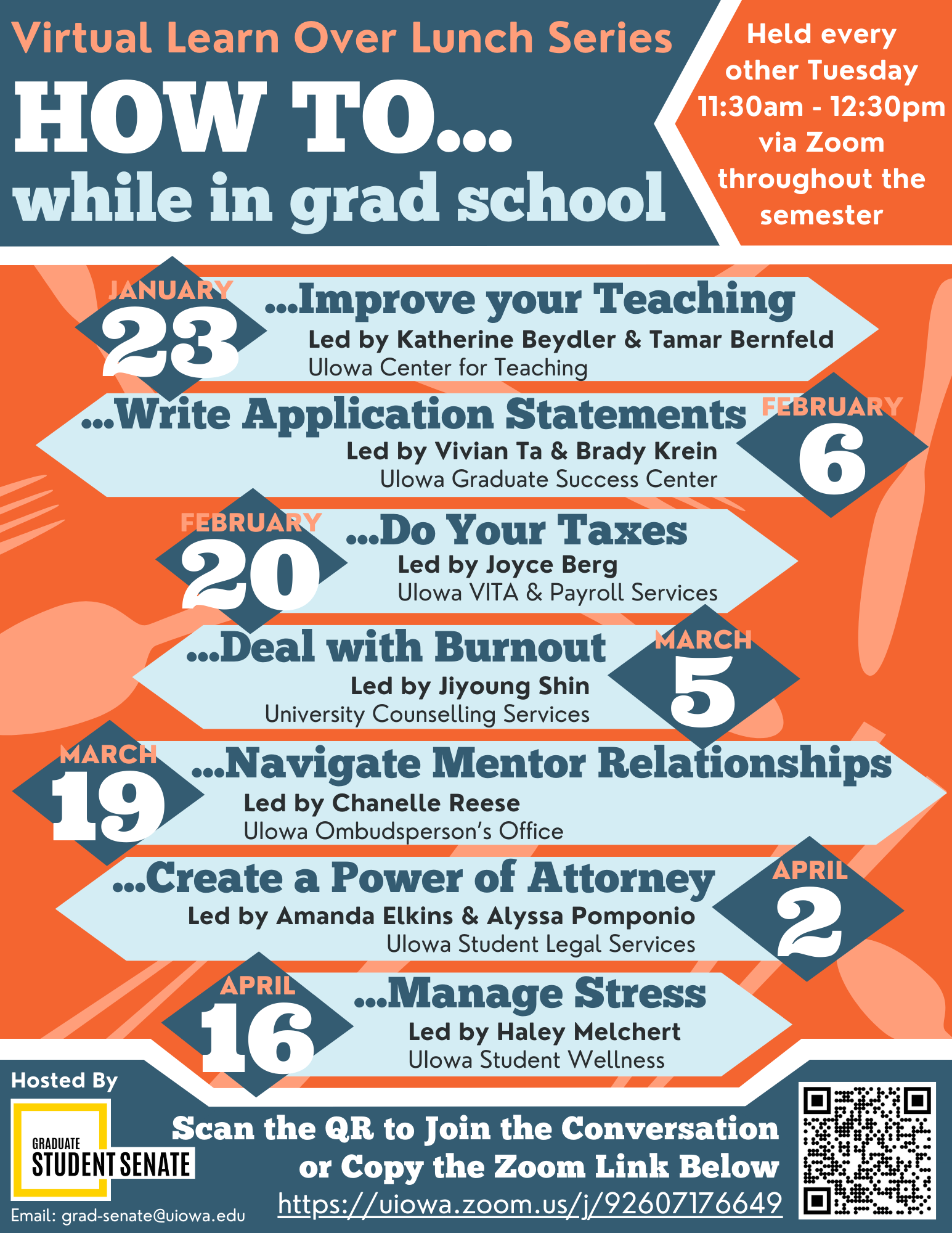 Learn Over Lunch Series | Graduate Student Senate - Graduate College | The University of Iowa